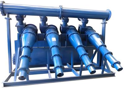 China Mining Desanding Hydrocyclone Wastewater Treatment 0.03MPa 750mm Blue Desanding Cyclone for sale