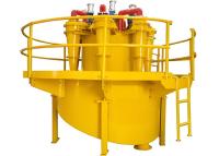 China Yellow Desanding Hydrocyclone Water Treatment 150m3/h Flow Capacity for sale