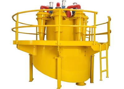 China Yellow Desanding Hydrocyclone Water Treatment 150m3/h Flow Capacity for sale