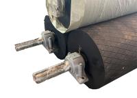 China Drive Unit Belt Conveyor Head Pulley Diameter 400mm Diamond Lining for sale