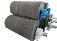 China Low Noise OEM Belt Conveyor Carrier Roller 65 Shore A Sealed Disc 500mm Width for sale