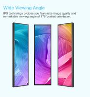 China HD Video Stretched Bar LCD Panel Indoor Digital Signage 24 Inch RK3288 for sale