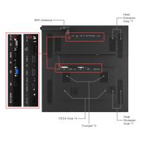 China 4k 22 Inch Square LCD Display Digital Signage Touch Screen 2GB/4GB NOR Flash for sale