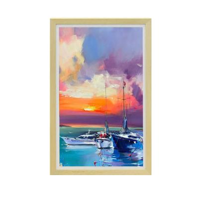 China 32GB Wooden Smart Digital Photo Frame 21 Inch 3840x2160 for sale