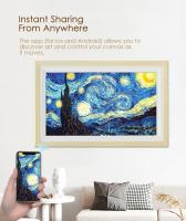 China 32GB Wooden Smart Digital Photo Frame 21 Inch 3840x2160 for sale