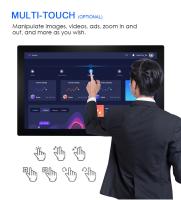 China ODM 27 Inch Touch Screen Monitor Digital Signage TVS With RJ45 Interface for sale