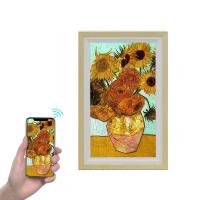 China Electronic Wooden Smart Digital Photo Frame Player 27Inch ODM for sale