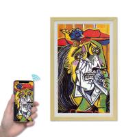 China Wooden photoshare Electronic Picture Frame 75Inch LCD Monitor For Museum Display for sale