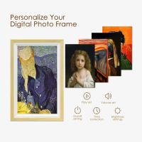China Wooden photoshare Electronic Picture Frame 75Inch LCD Monitor For Museum Display for sale