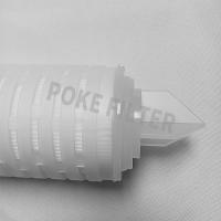 China 30 Inch Nylon N66 Membrane Pleated Water Filter Element Cartridge 0.1 Micron for sale