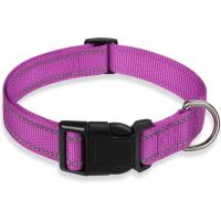 China Professional-Grade Reflective Dog Collar - Adjustable Nylon Pet Collar with Safety Features for sale