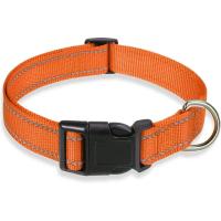 China Professional-Grade Reflective Dog Collar - Adjustable Nylon Pet Collar with Safety Features for sale