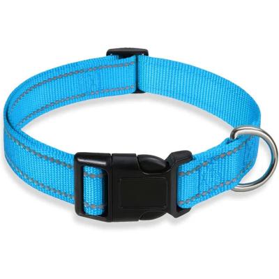 China Professional-Grade Reflective Dog Collar - Adjustable Nylon Pet Collar with Safety Features for sale