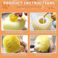 China 2-in-1 Pet Shower Brush with Shampoo Dispenser - Soft Silicone Massage Grooming Tool for Dogs and Cats for sale