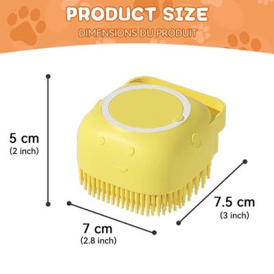 China Pet Bath Brush with Shampoo Dispenser - The Solution to Difficult Dog and Cat Bathing for sale