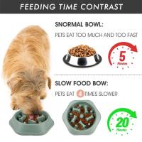 China Hexagonal Pet Slow Feeder Bowl Anti-Choking Dog Food Bowl with Non-Slip Base | MOQ 1000 PCS for sale