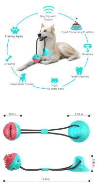 China Premium Interactive TPR Dog Toy with Suction - Chew and Treat Dispensing Ball for sale