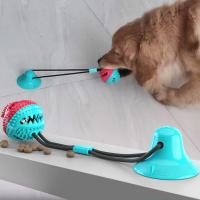 China Heavy-Duty TPR Dog Chew Toy with Suction - Grind-to-Eat Food Dispenser Ball for sale