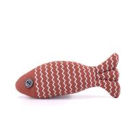 China Interactive Catnip-Infused Burlap Fish Toy for Cats for sale