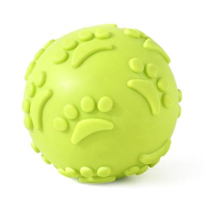China Pet Toy Ball with Paw Prints - Interactive Dog Chew Toy with Squeaker
Premium Interactive Pet Toy with Dental Care Features for sale