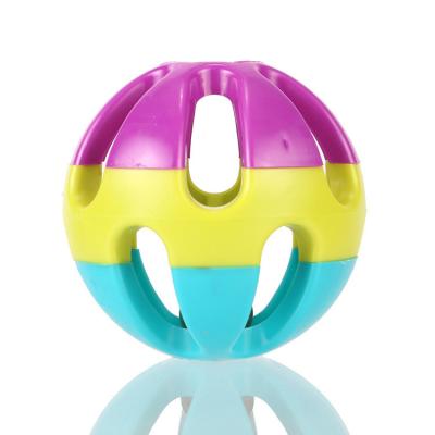 China Interactive Tri-Color Bell Ball - Durable Plastic Toy for Cats and Dogs - Stimulating Sound Play for sale