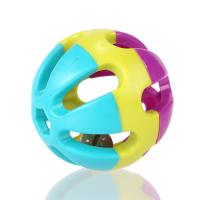 China Interactive Tri-Color Bell Ball - Durable Plastic Toy for Cats and Dogs - Stimulating Sound Play for sale