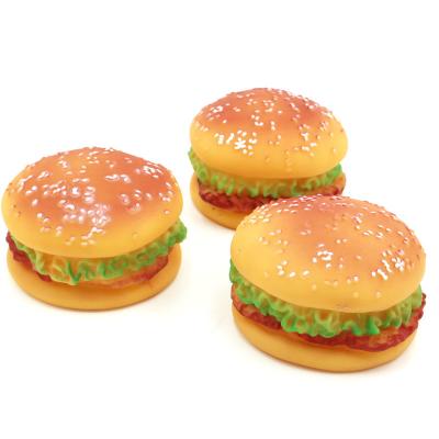 China Interactive Burger Squeak Toy - Safe and Fun Chew Toy for Pets - Ideal for Cats and Dogs for sale