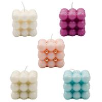 China Natural Soy Wax Velas Aromatics Cube Bubble Candle Scented Candles Artistic Candle for sale