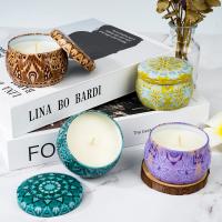 China 4 Different Fragrance Candle Tin Scented Candle For Customized Festival Restrictions for sale