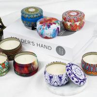 China Customized Tin Scented Candle Grass Scented Soy Wax Candles Gift Set for sale