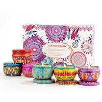 China Party Wedding Birthday Decorative Colorful Tin Soy Wax Candle for sale