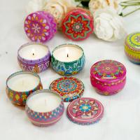China 8 Pack Yoga Aroma Candle Set Tin Scented Candle  Spirit Healing for sale