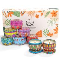 China 8 Pack Yoga Aroma Candle Set Tin Scented Candle  Spirit Healing for sale