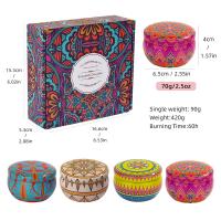 China Custom Natural Scented Soy Wax Candle Tin Scented Candle Aroma Wedding Gift Set for sale