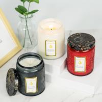 China Luxury Fragrance Glass Jar Scented Candle Custom Scented Candles Soy Wax In Glass Jar for sale