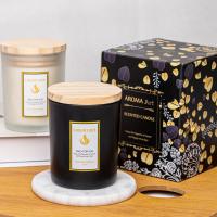 China Customized Logo Glass Jar Scented Candle Colored Soy Based Scented Candles for sale
