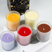 China Large Pillar Glass Jar Scented Candle Scented Soy Wax Candles For Meditation Gift for sale