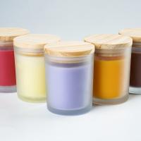 China Large Pillar Glass Jar Scented Candle Scented Soy Wax Candles For Meditation Gift for sale