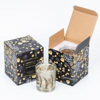 China Decorative Dried Flower Candles And Gel Wax Glass Jar Scented Candle for sale