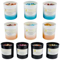 China Birthdays Weddings Glass Jar Scented Soy Wax Candles With Healing Crystal Aromatherapy for sale
