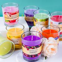 China Soy Wax Glass Jar Scented Candle Luxury Aromatherapy Candle In Transparent Glass Jar for sale