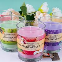 China Soy Wax Glass Jar Scented Candle Luxury Aromatherapy Candle In Transparent Glass Jar for sale