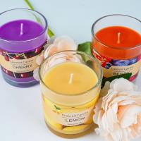 China Soy Wax Glass Jar Scented Candle Luxury Aromatherapy Candle In Transparent Glass Jar for sale