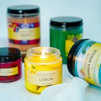 China Non Toxic Glass Jar Scented Candle Tearless Smokeless Candle Wax Glass Jar Candles for sale