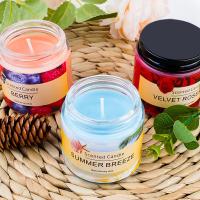 China Non Toxic Glass Jar Scented Candle Tearless Smokeless Candle Wax Glass Jar Candles for sale