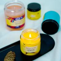 China Non Toxic Glass Jar Scented Candle Tearless Smokeless Candle Wax Glass Jar Candles for sale