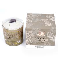 China Glass Jar Fragrance Scented Candle Wax With Natural Soy Wax And Crystal for sale
