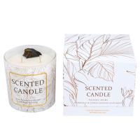 China Glass Jar Fragrance Scented Candle Wax With Natural Soy Wax And Crystal for sale