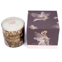 China Glass Jar Fragrance Scented Candle Wax With Natural Soy Wax And Crystal for sale