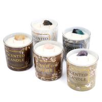 China Glass Jar Fragrance Scented Candle Wax With Natural Soy Wax And Crystal for sale